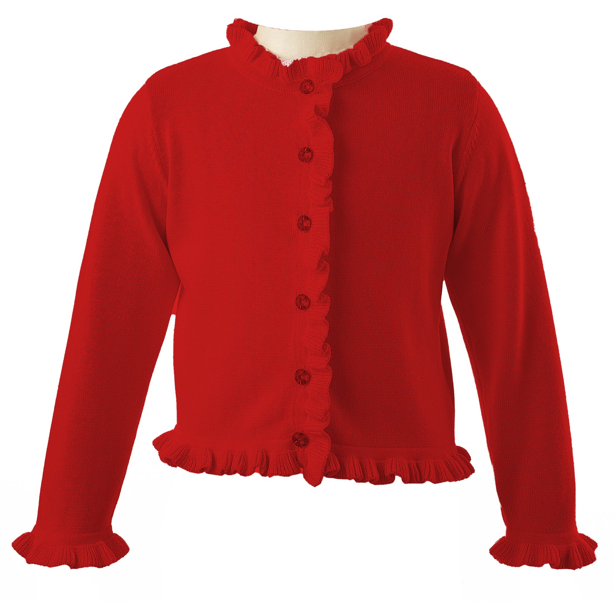 Red Frill Cardigan – Rachel Riley US