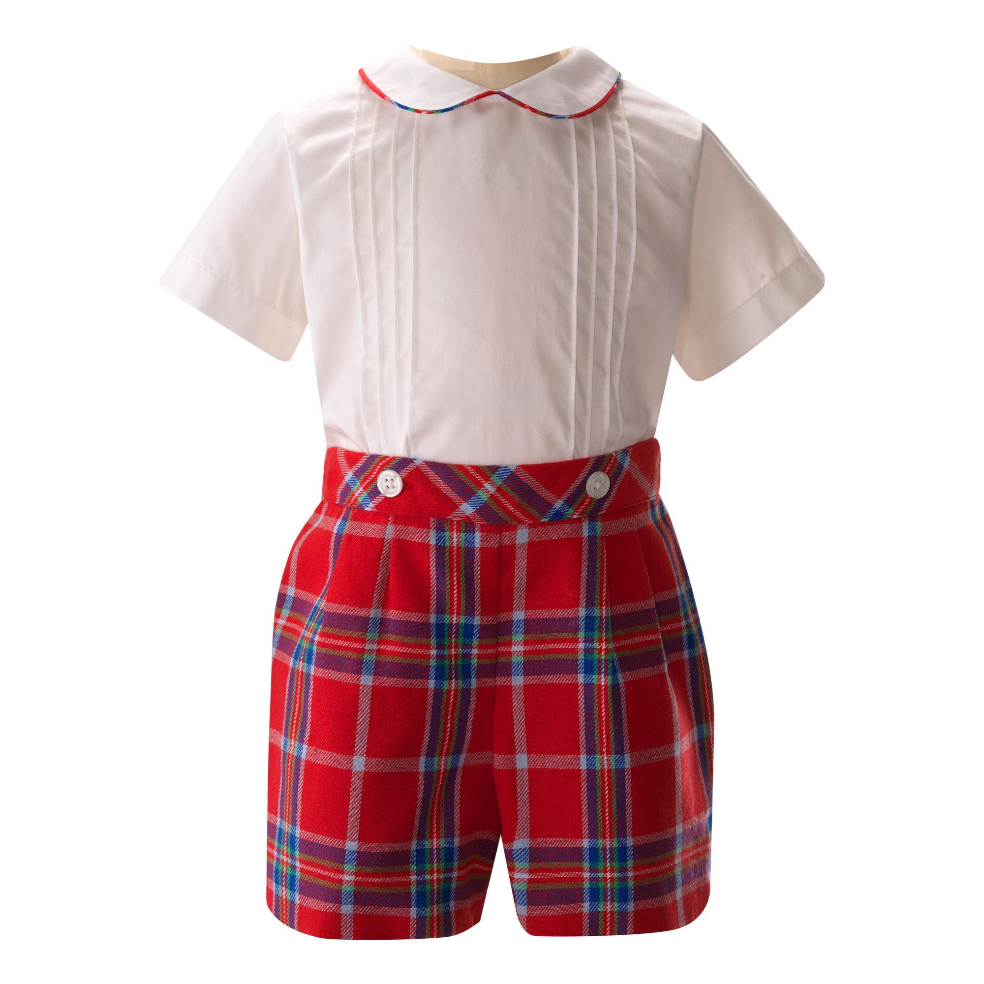 Tartan Shirt and Short Set, Red – Rachel Riley US