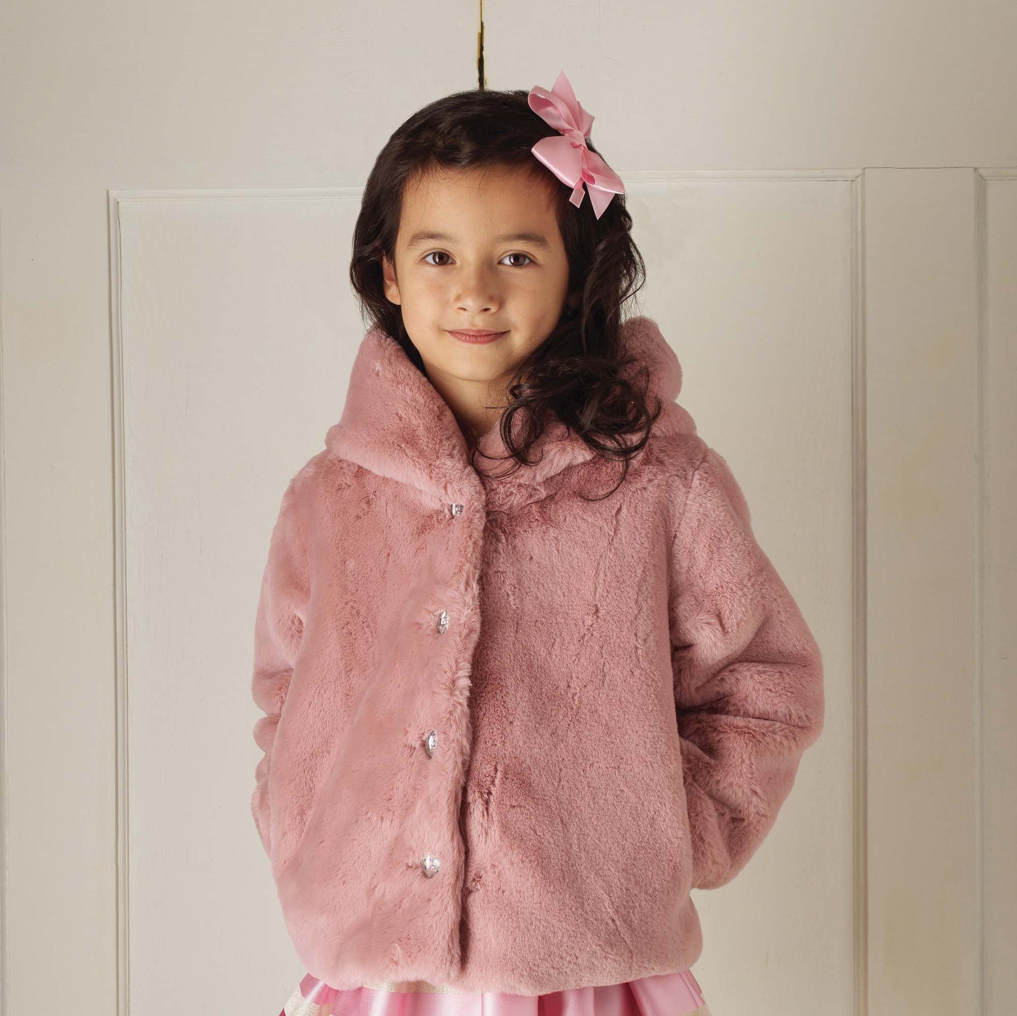 Pink Faux Fur Coat – Rachel Riley US