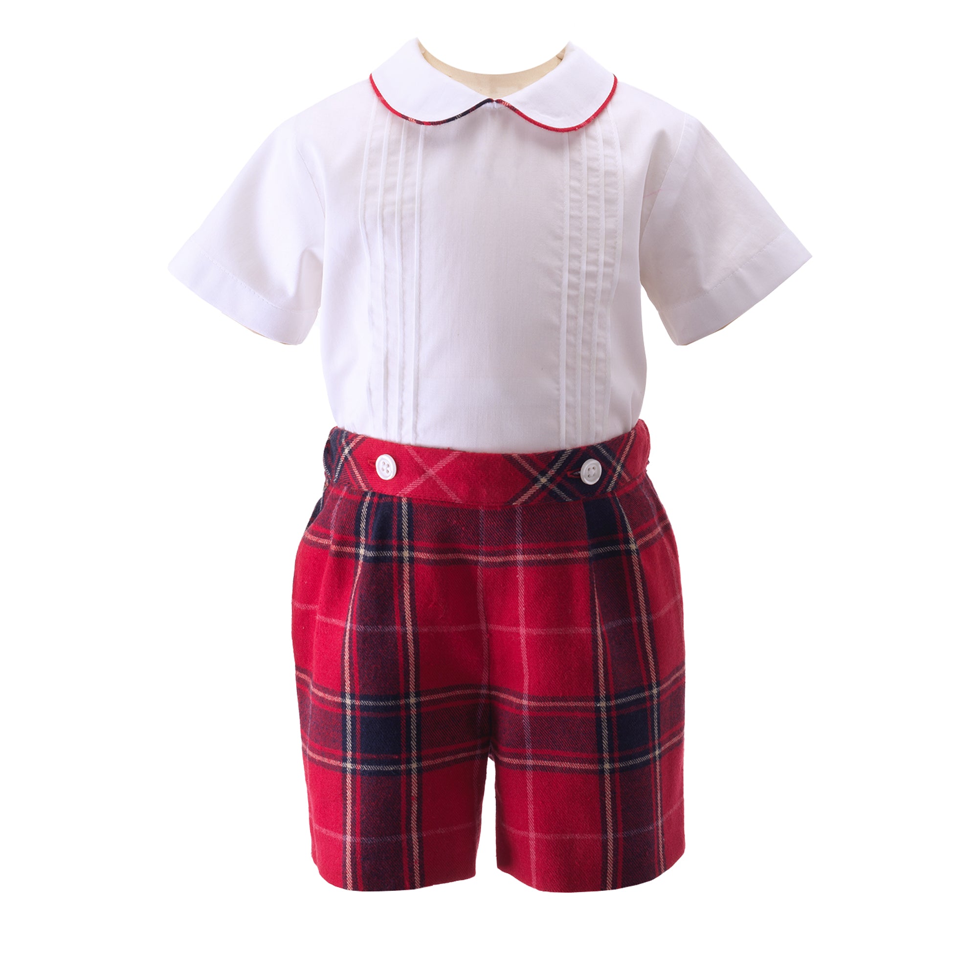 Red Tartan Shirt and Shorts Set - Boys – Rachel Riley US