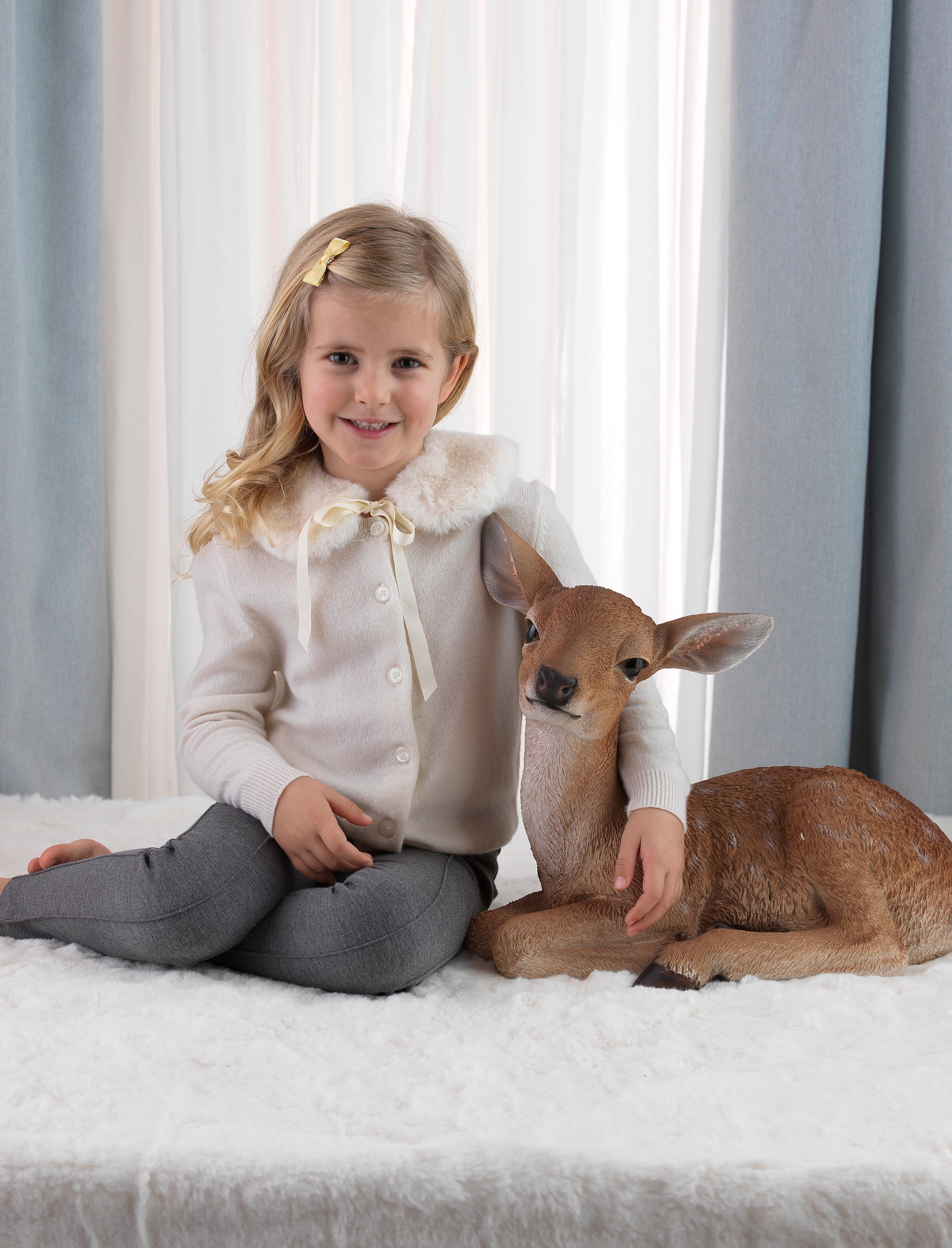 Ivory Cashmere Cardigan for Girls – Rachel Riley US